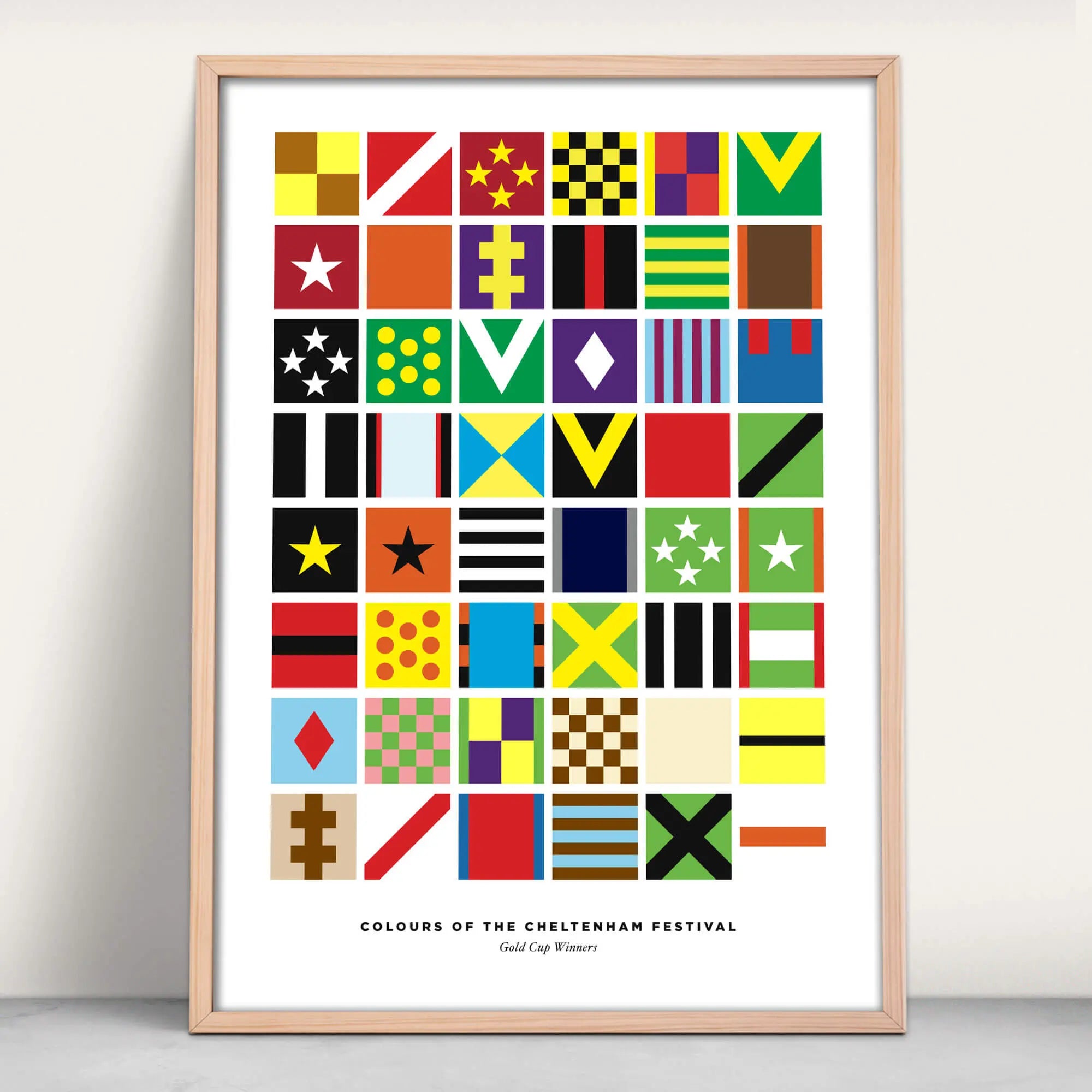 Colours of the Cheltenham Festival Gold Cup Horse Racing Art Print ...
